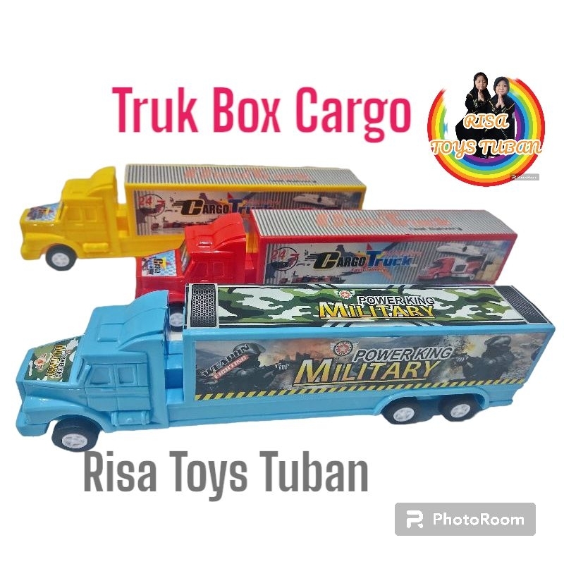 Jual Mainan anak Mobil box muat barang / cargo truk / truk militari ...