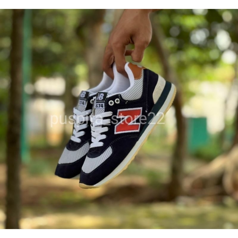 Jual Premium Grade Original NB 574 Abu Putih Sepatu Running Abu Putih ...