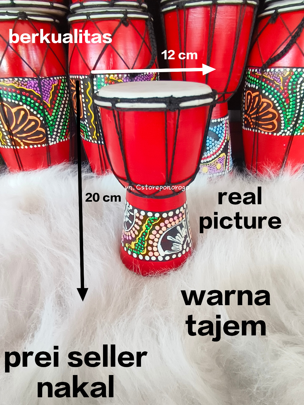 Jual JIMBE 20 CM / kendang jimbe / kendang jawa / kendang reog ...