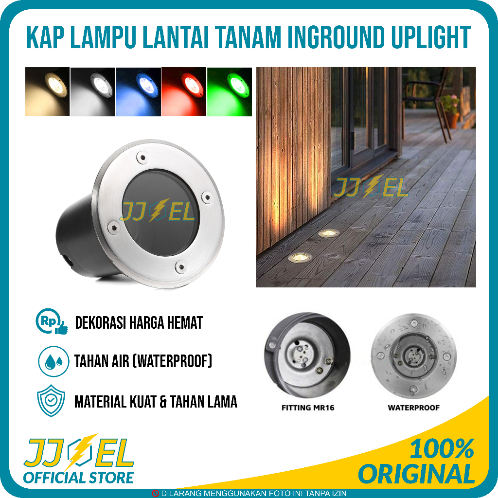 Jual Lampu Tanam Lantai MR16 3W 5W 7W Sorot Outdoor Waterproof Bohlam ...