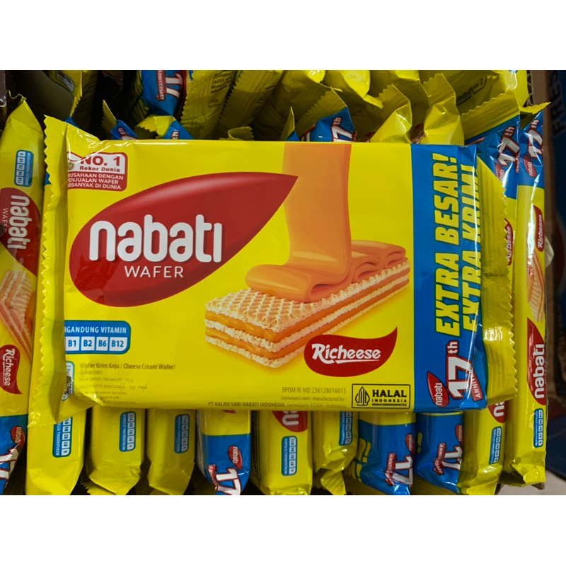 Jual Richeese Nabati Wafer Rasa Keju 43g | Shopee Indonesia