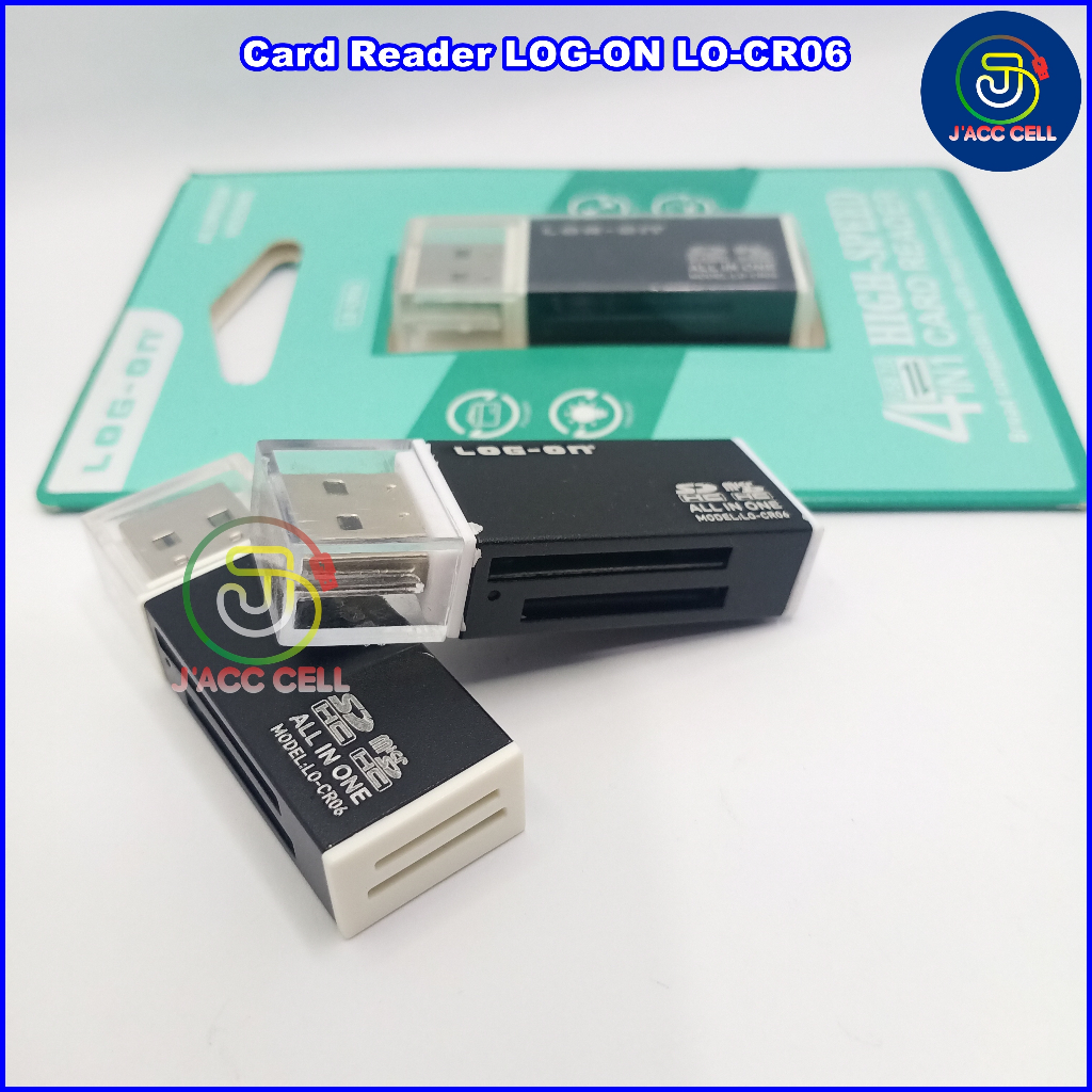 Jual LOG ON LO-CR06 Card Reader 4 in 1 Multi Function High Speed data ...
