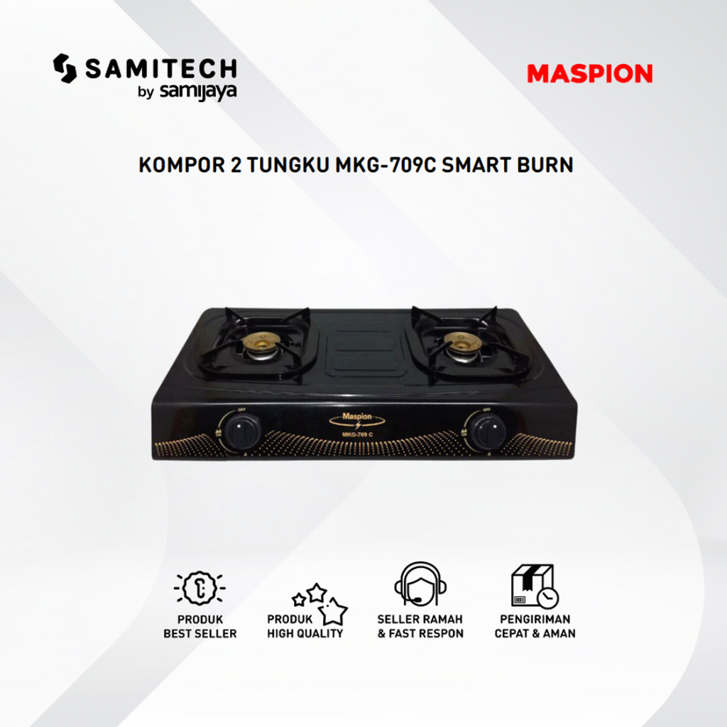 Jual KOMPOR GAS 2 TUNGKU MASPION MKG-709C / MKG 709C / MKG 709 C ...