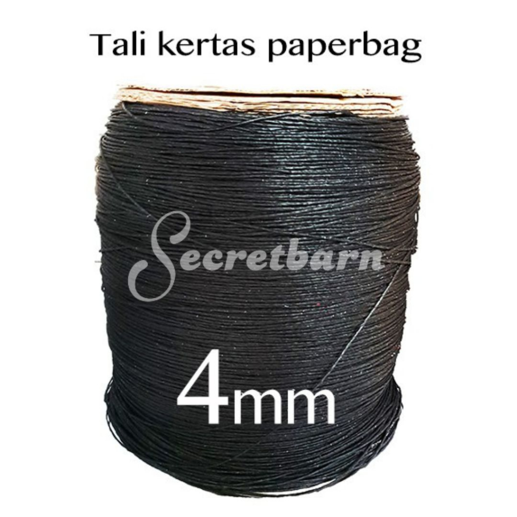 Jual tali kertas 4mm hitam paper rope samson kraft untuk industri ...