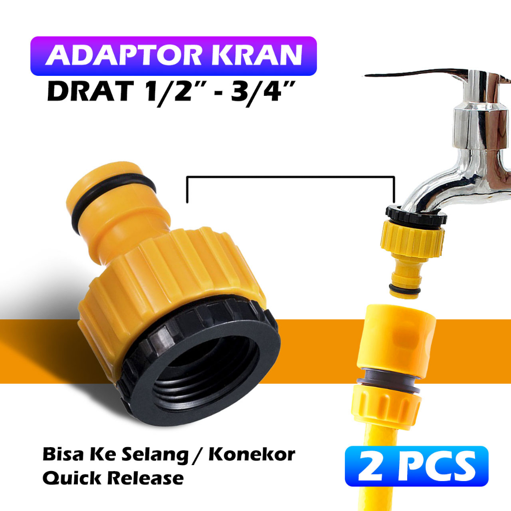 Jual Adaptor Kran Drat Konektor Quick Release - Konektor Selang Pompa ...