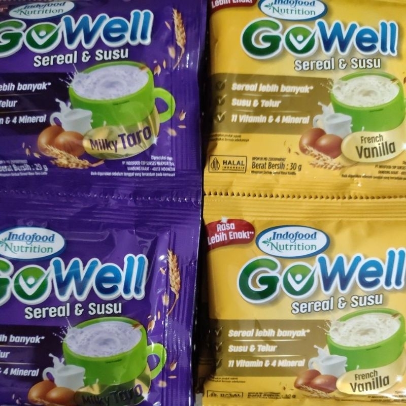 Jual Indofood Gowell Sereal dan Susu Go Well Renceng | Shopee Indonesia