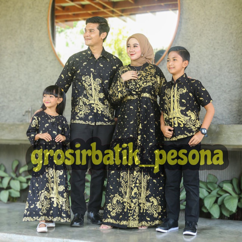 Jual BAJU BATIK COUPLE MODERN SARIMBIT BATIK COUPLE GAMIS BATIK COUPEL ...
