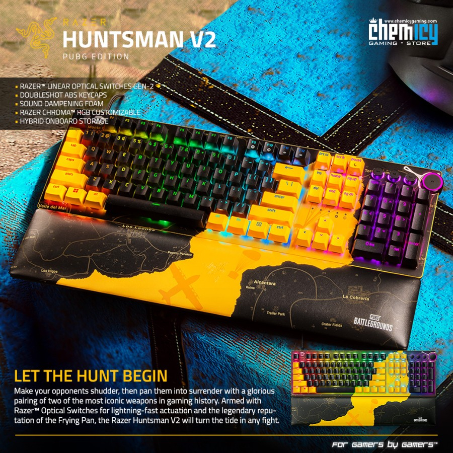 Jual Razer Huntsman V2 PUBG Edition Optical Mechanical Gaming Keyboard ...