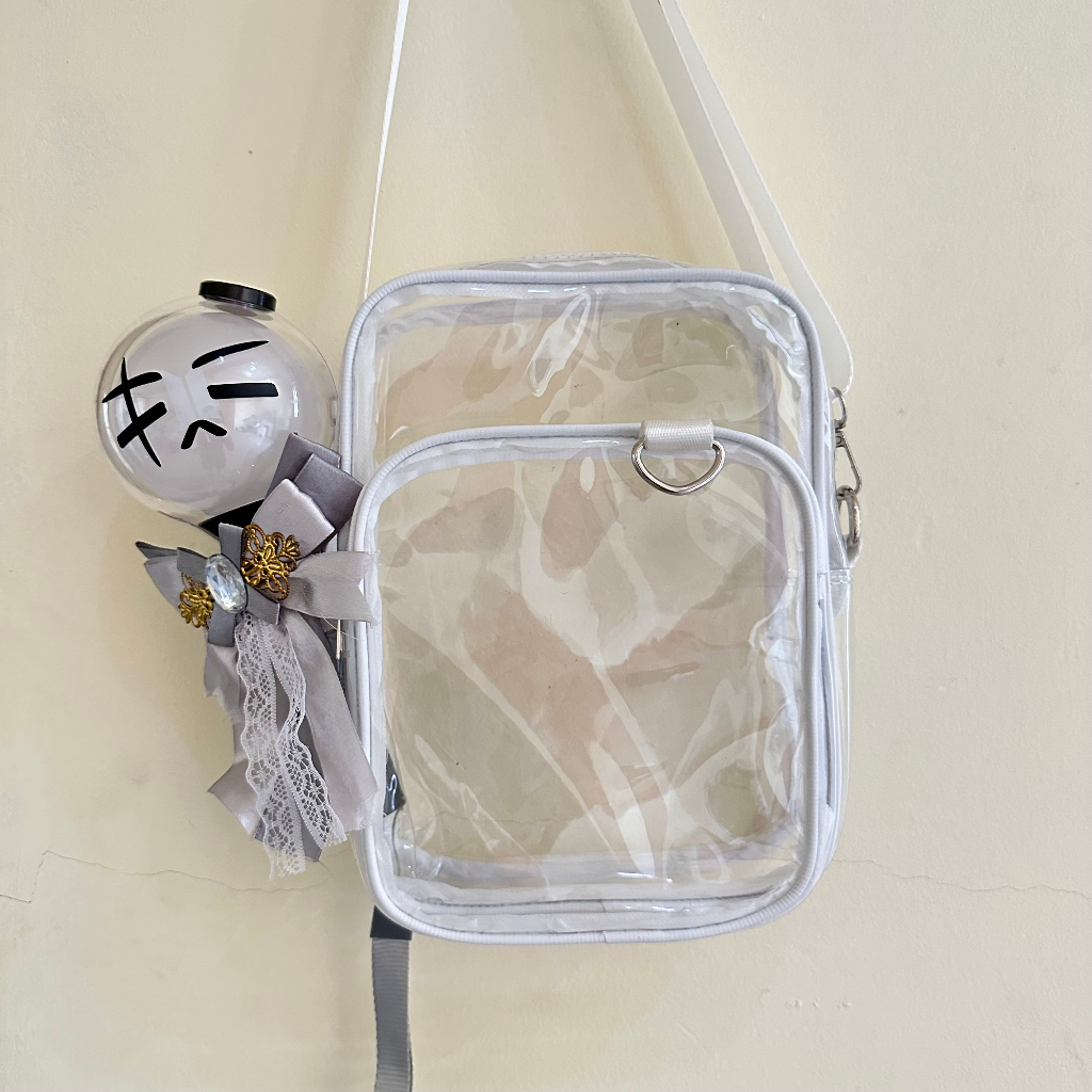 Jual [kstuffind] (READY) TAS PVC TRANSPARAN TAS SELEMPANG DENGAN TEMPAT ...