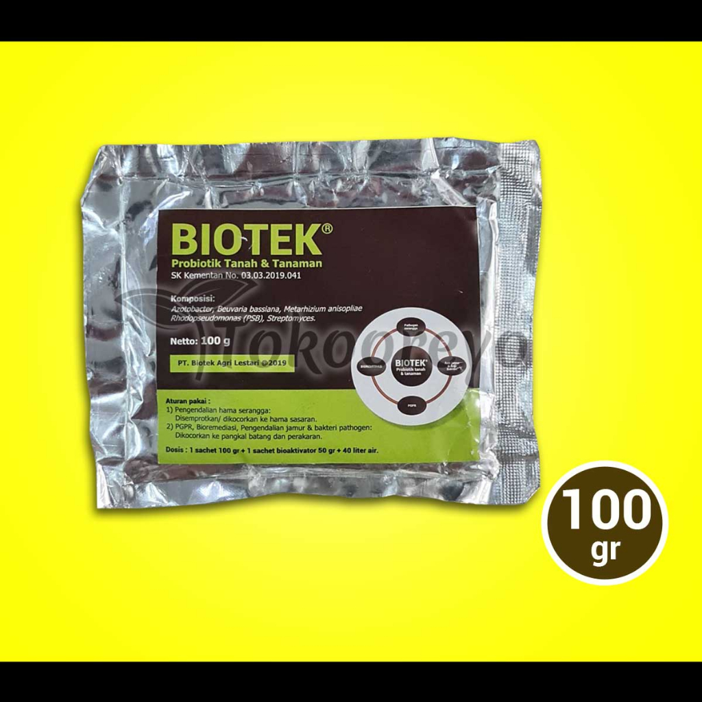 Jual BIOTEK PROBIOTIK TANAH TANAMAN 100 GRAM BIO FUNGISIDA PESTISIDA ...