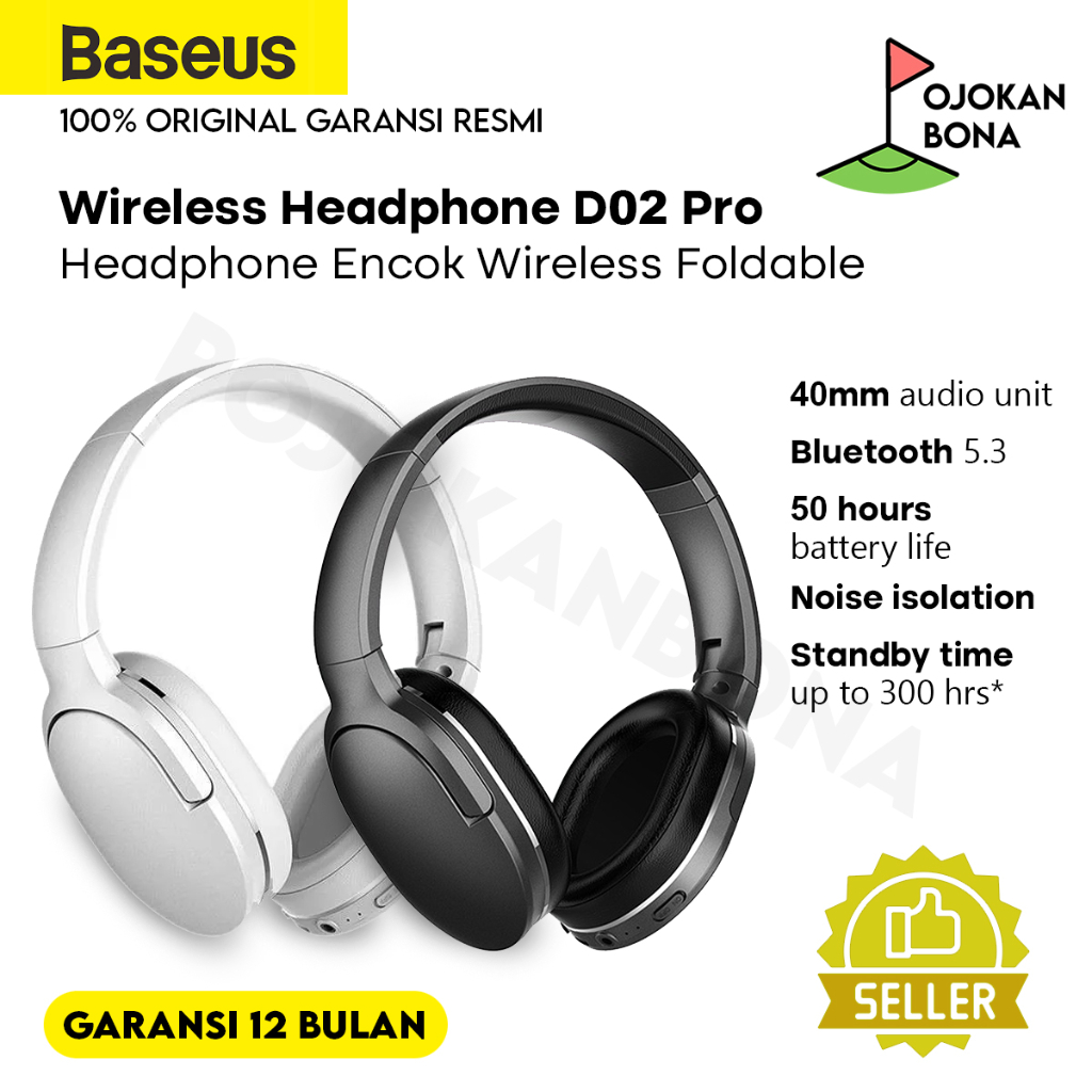 Jual Baseus Headphone Encok Headphone Wireless Foldable D02 Pro ...