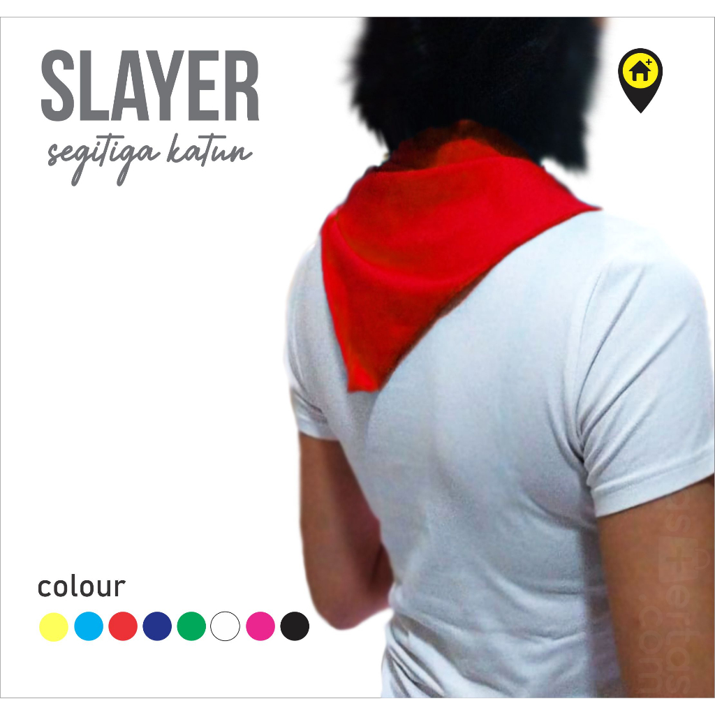 Jual slayer bandana polos segitiga custom | Shopee Indonesia
