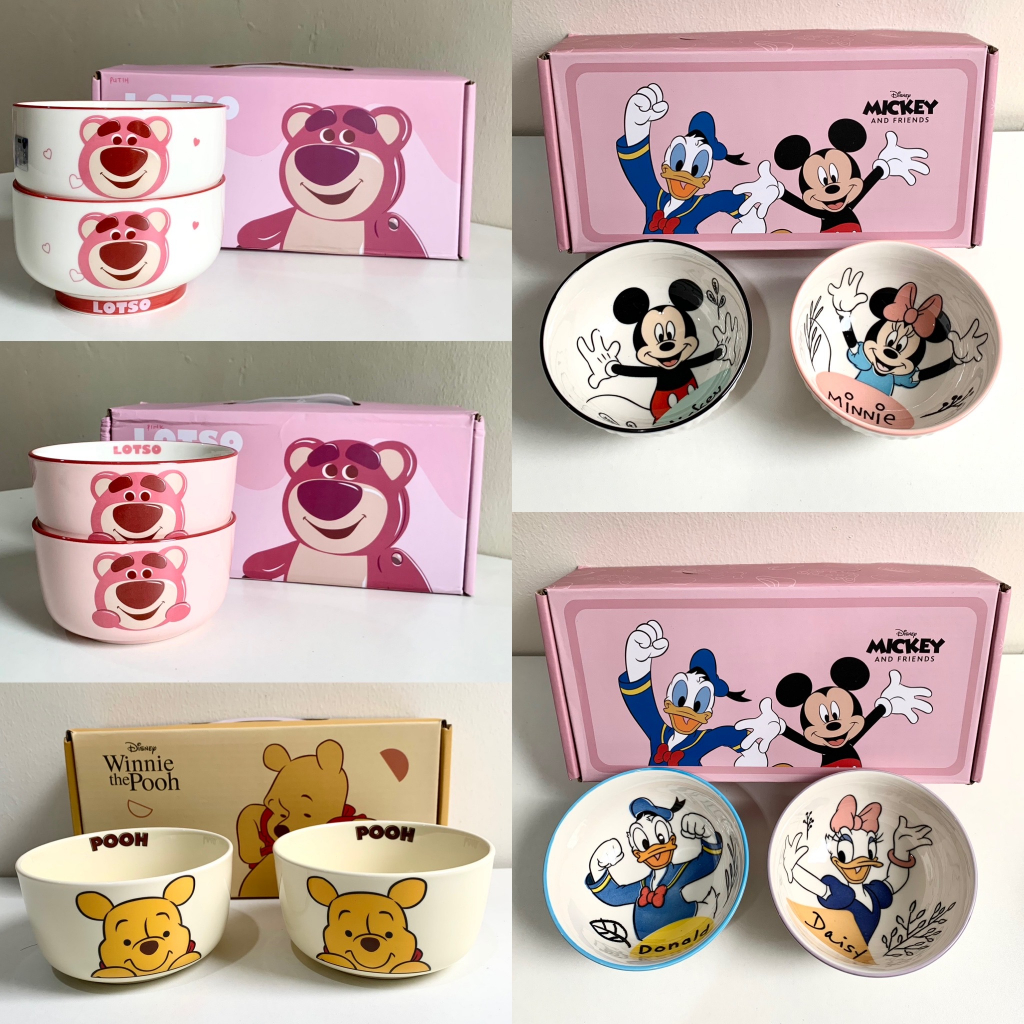 Jual Mangkuk set Isi 2 Lotso Mickey Minnie Donald Daisy Lucu Unik ...