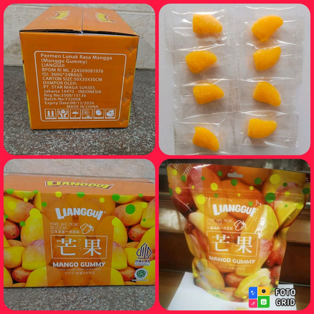 Jual PERMEN LUNAK RASA MANGGA / MANGO GUMMY 360gr TERDAPAT LOGO HALAL ...