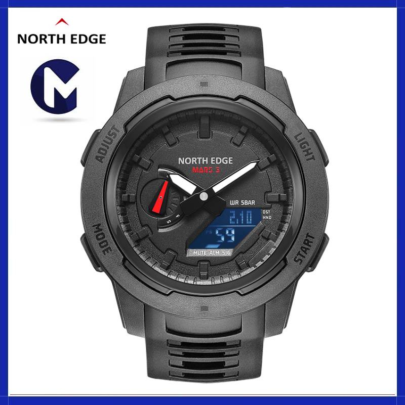 Jual NORTH EDGE Mars 3 Men's Digital Watch Waterproof 50M Sports ...