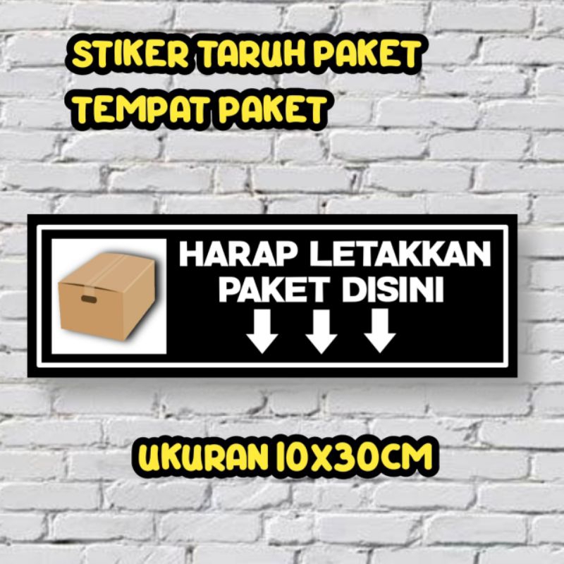 Jual stiker taruh paket tempat paketan 10x30cm | Shopee Indonesia