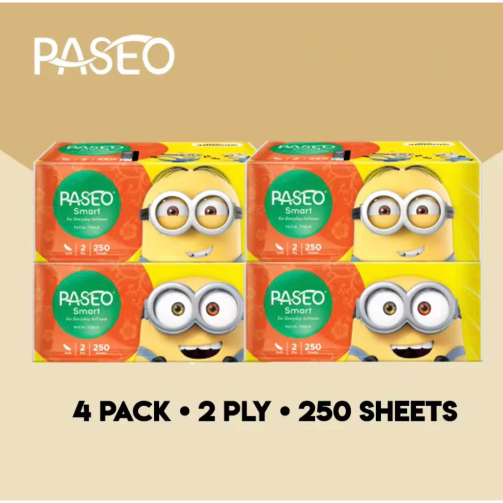Jual [4 PACK] Paseo Smart Facial Tissue 250 Sheets [4 Pack]/ PASEO ...