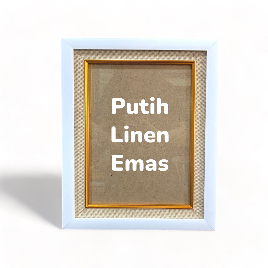 Jual FRAME A4 21x30CM DOUBLE LINEN /BINGKAI A4 DENGAN KACA HIASAN ...