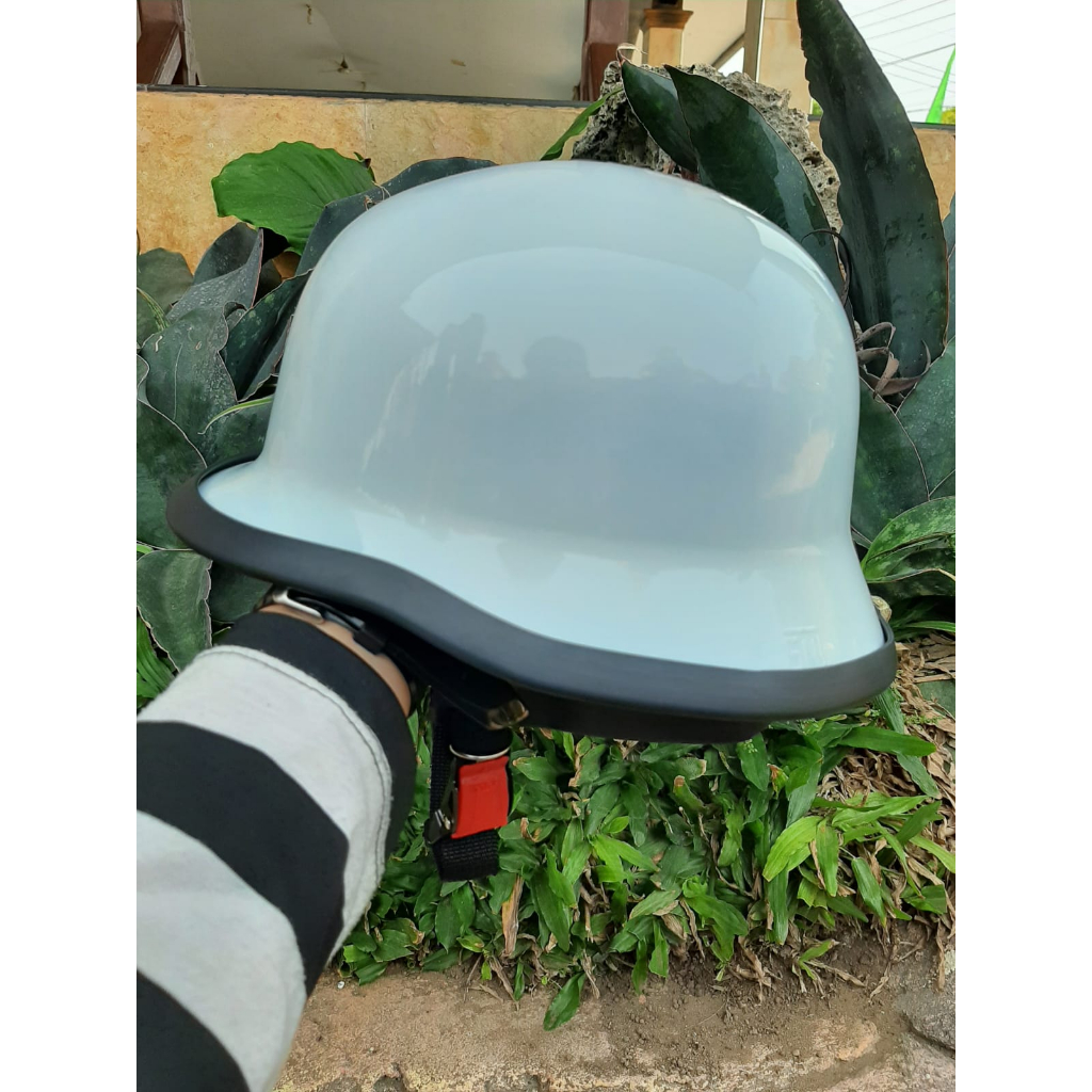 Jual Helm nazi premium-helm nazi putih onehelmet | Shopee Indonesia