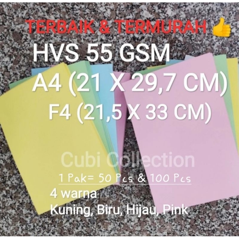 Jual KERTAS HVS 55 GR UKURAN FOLIO F4 & A4 | Shopee Indonesia