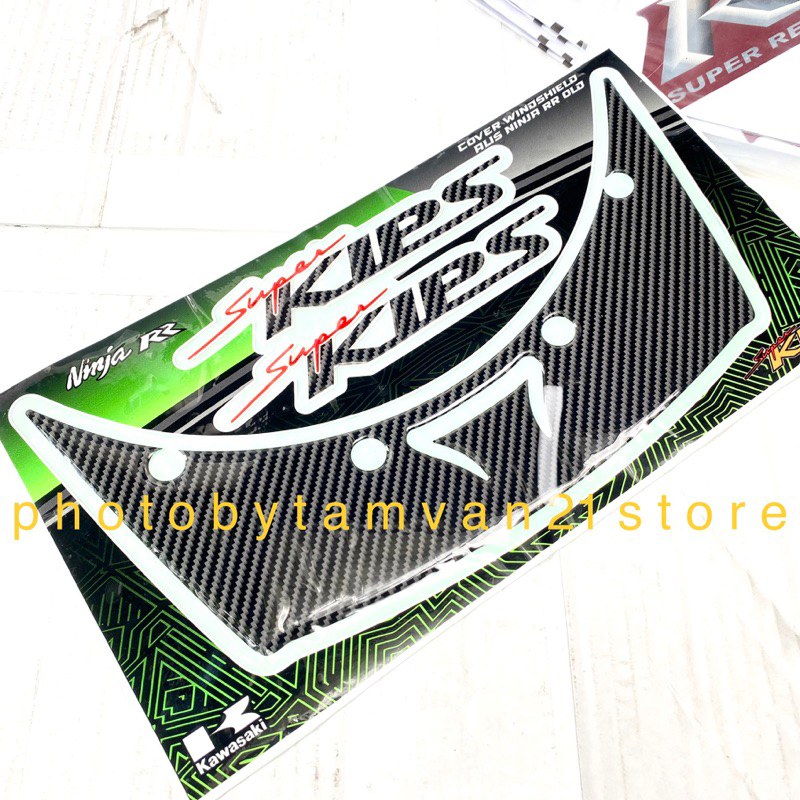 Jual STIKER TIMBUL CARBON VISOR WINDSHIELD SUPER KIPS NINJA RR OLD ZX ...