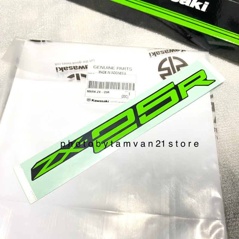 Jual 1 BUAH STICKER STRIPING LOGO ZX 25R ZX25R ZX-25R HIJAU METALIC ...