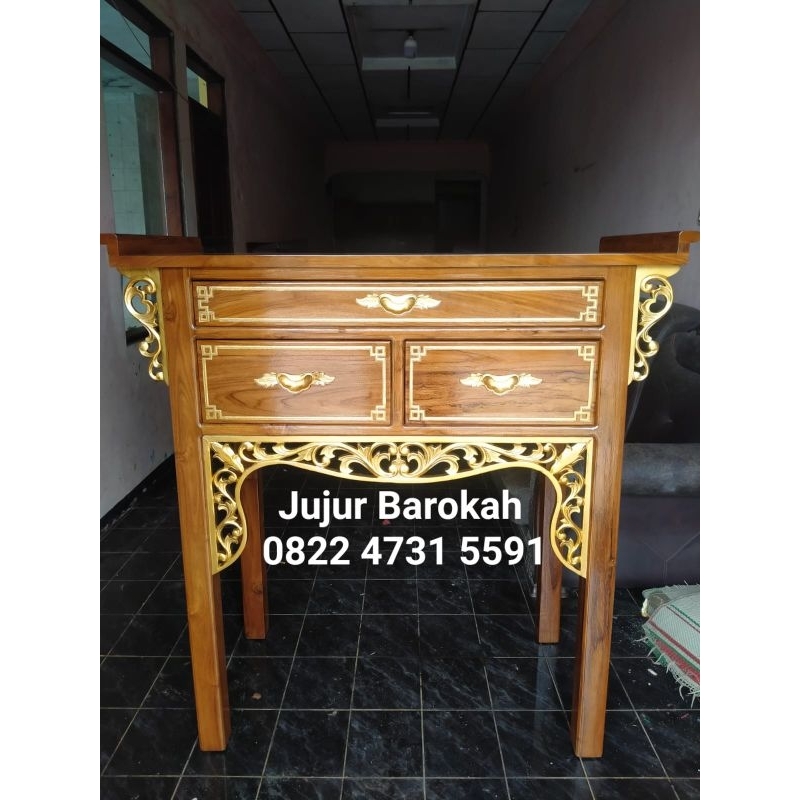 Jual Meja Altar Meja Sembahyang Kayu Jati Ukir Jujur Barokah | Shopee ...