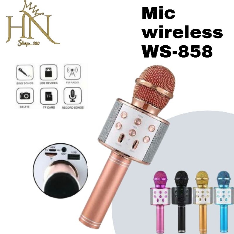 Jual Mic Bluetooth Ws 858 wireless | Shopee Indonesia