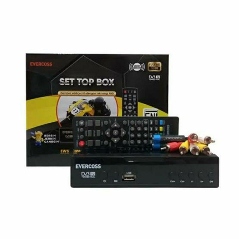 Jual STB TV Digital Set Top Box DVB T2 - Evercoss MAX | Shopee Indonesia