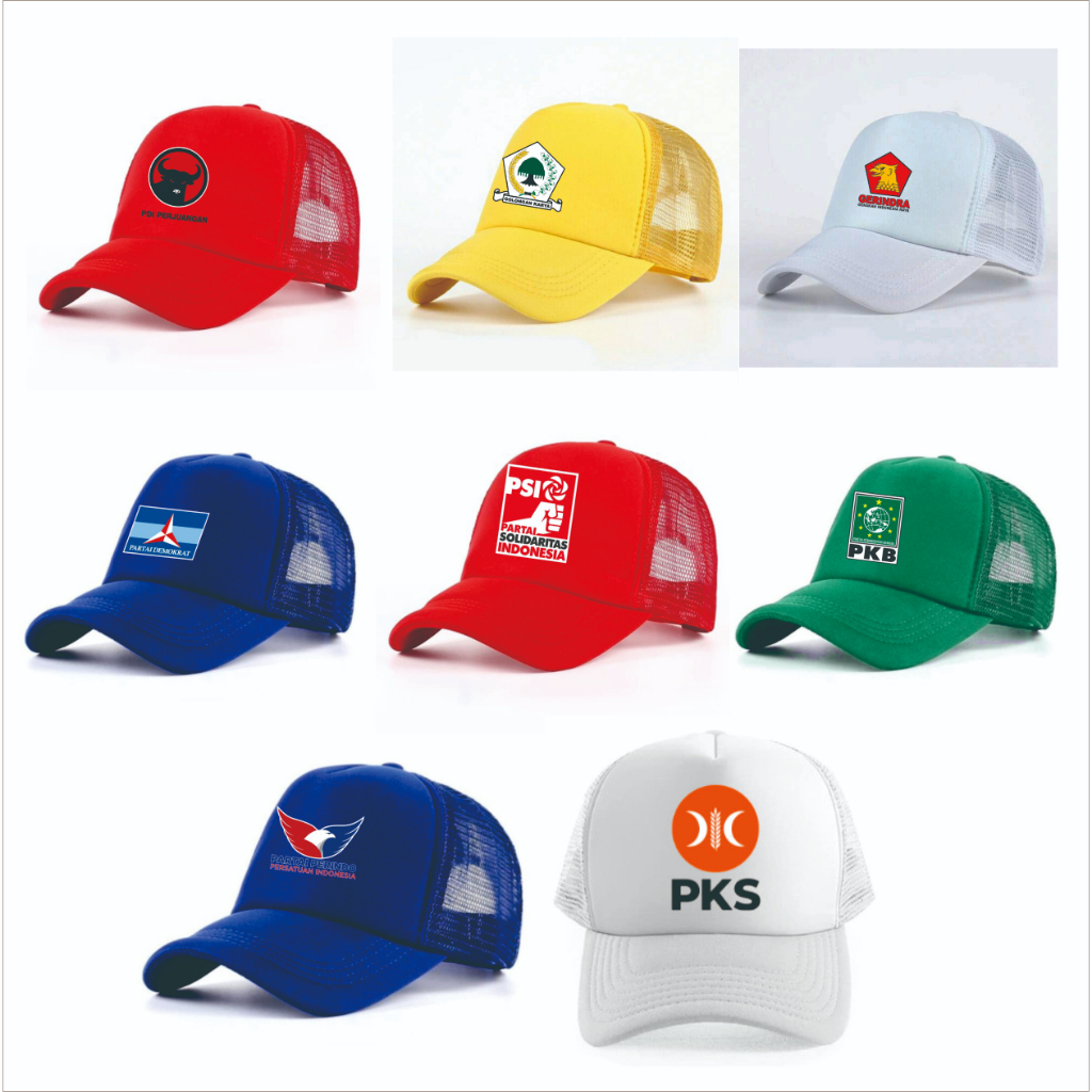 Jual TOPI TRUCKER PARTAI PESERTA PEMILU 2024 INDONESIA - YAYAYA STORE ...