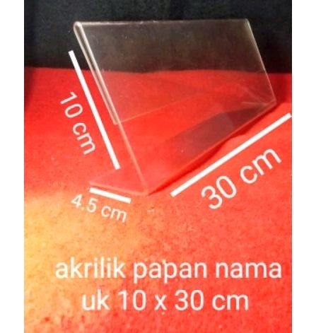 Jual papan nama meja uk 10x30cm landscape L tebal 2mm | Shopee Indonesia