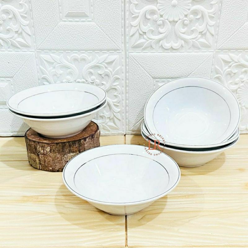 Jual 3PCS MANGKOK KERAMIK 7INC/ 3PCS MANGKOK BAKSO KERAMIK PUTIH LISH ...