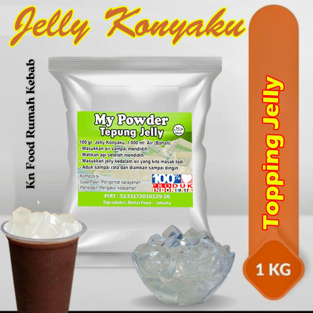 Jual BUBUK JELLY KONYAKU POLOS KUALITAS REGULER 1 KG | Shopee Indonesia