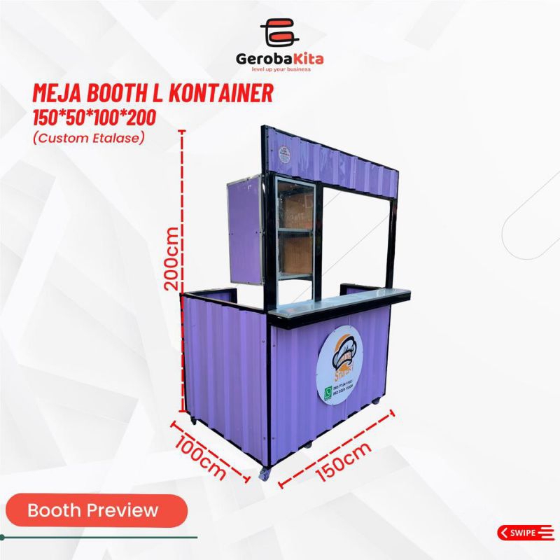 Jual Meja Booth Kontainer/ Meja Bentuk L | Shopee Indonesia