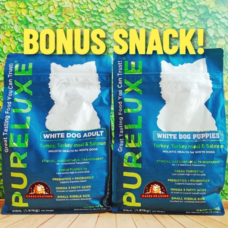 Jual Dry Food Pureluxe White Dog Puppy Adult Dog Food 1,8kg 4lbs ...