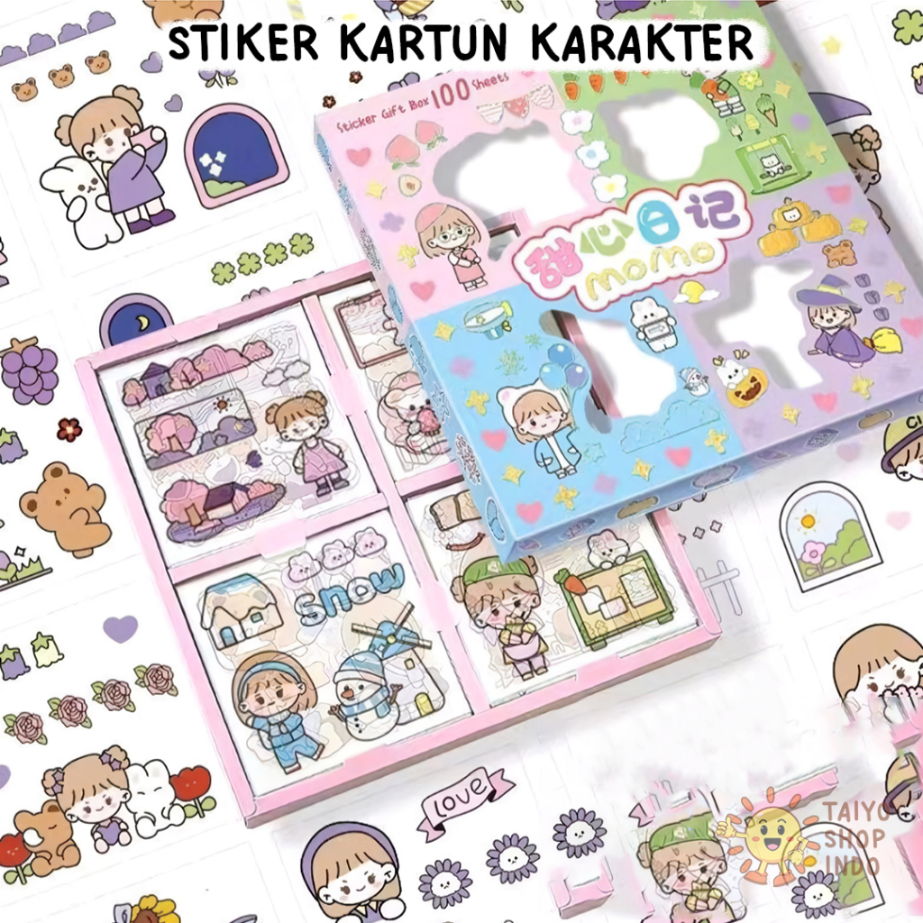 Jual TAIYO Sticker Aesthetic Sanrio Labubu 2D Stiker Pack Isi 100 ...