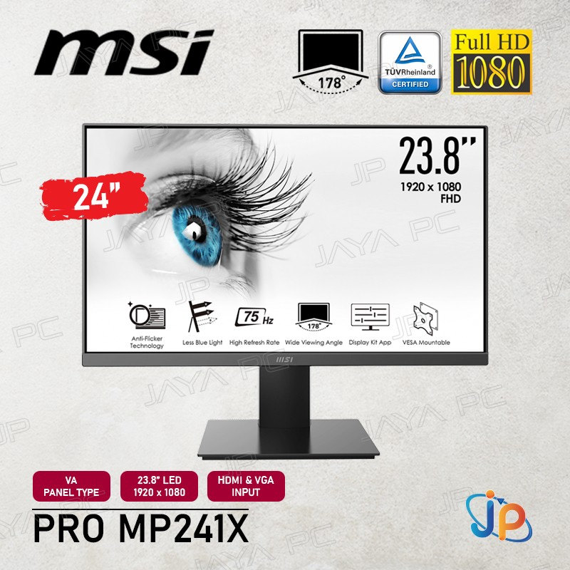 Jual Monitor MSI LED PRO MP241X - Full HD 24" Inch | Shopee Indonesia