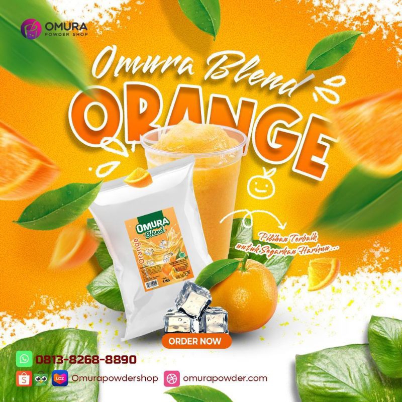 Jual Bubuk Minuman Rasa Jeruk kekinian Omura 1kg/500gr | Shopee Indonesia