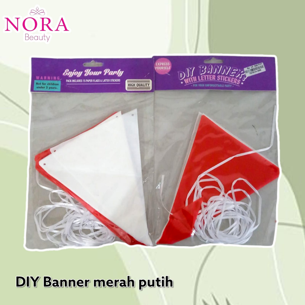 Jual DIY Banner Merah Putih Bentuk Segitiga / Dekorasi HUT RI //murah ...