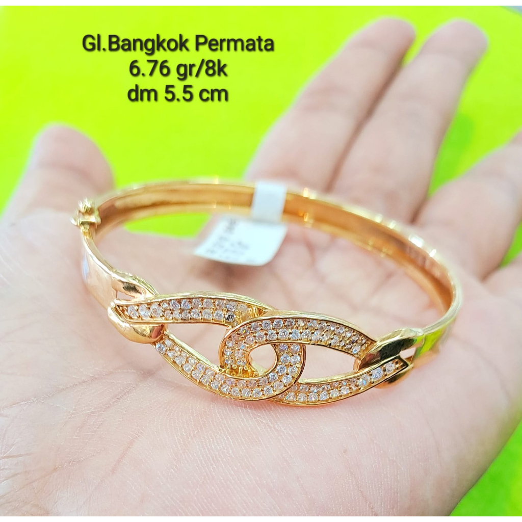 Jual GELANG BULAT VARIASI KADAR 8K | Shopee Indonesia