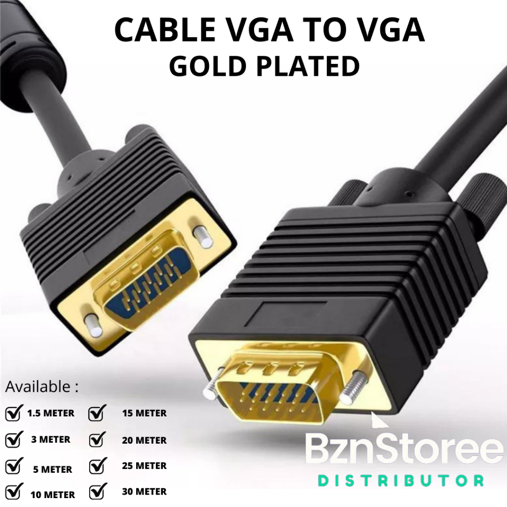 Jual KABEL VGA 15M HIGH QUALITY (GOLD PLATED) / VGA 15 METER / VGA 15 M | Shopee Indonesia