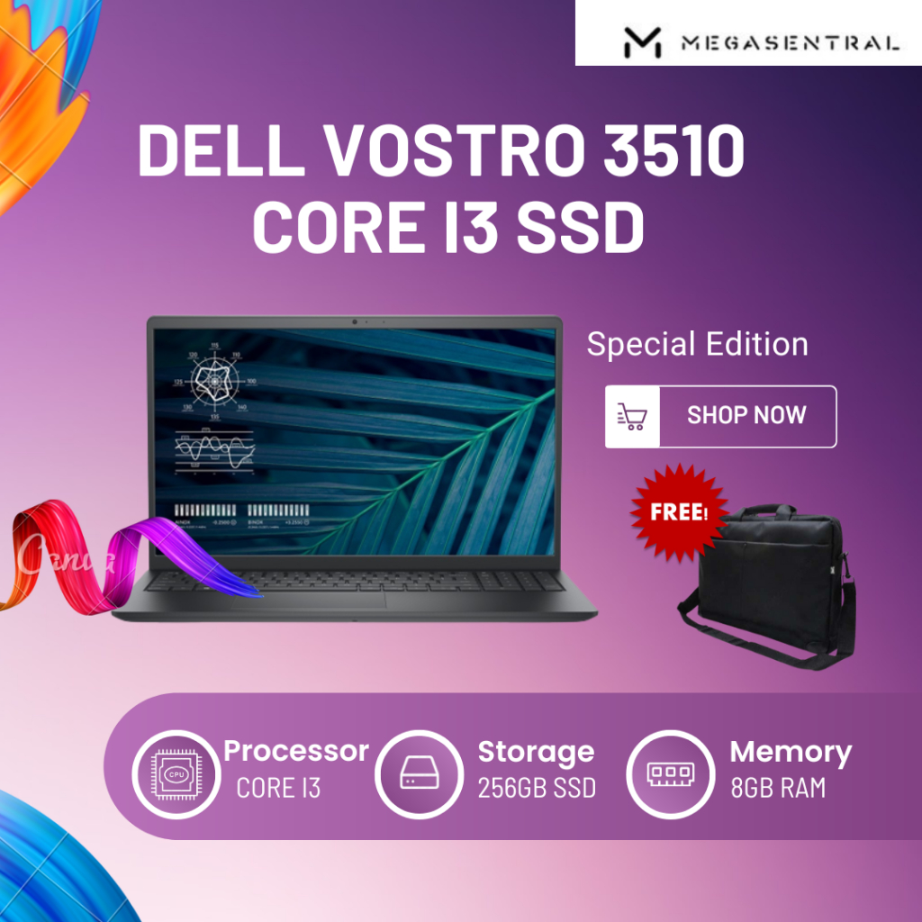Jual Laptop Admin Dell Core i3 8GB 256GB SSD W11 HSL Vostro 3510 ...