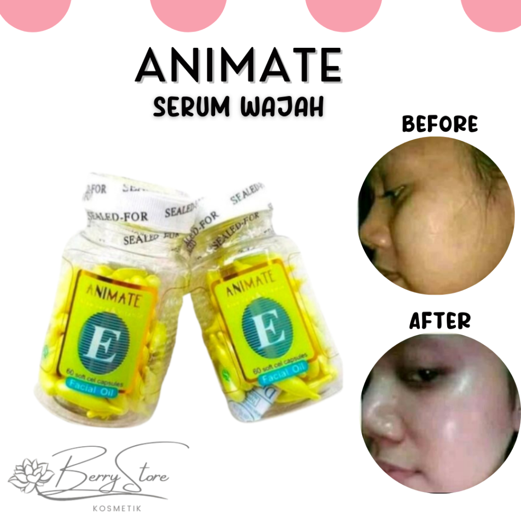 Jual ANIMATE SERUM WAJAH ISI 60 KAPSUL - SERUM VITAMIN E FACIAL ESSENCE ...