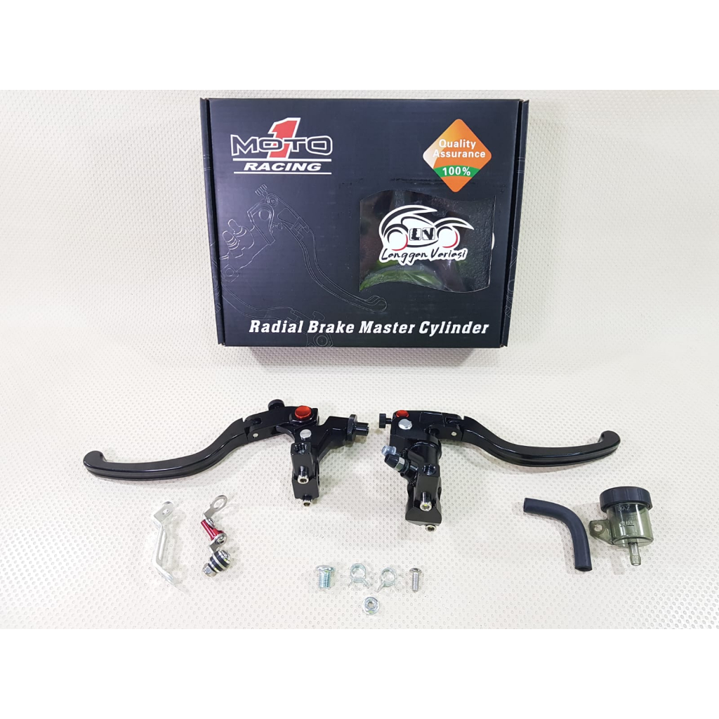 Jual Master Rem Atas Moto1 Moto 1 Radial Set Kanan Kiri Kopling Hitam ...