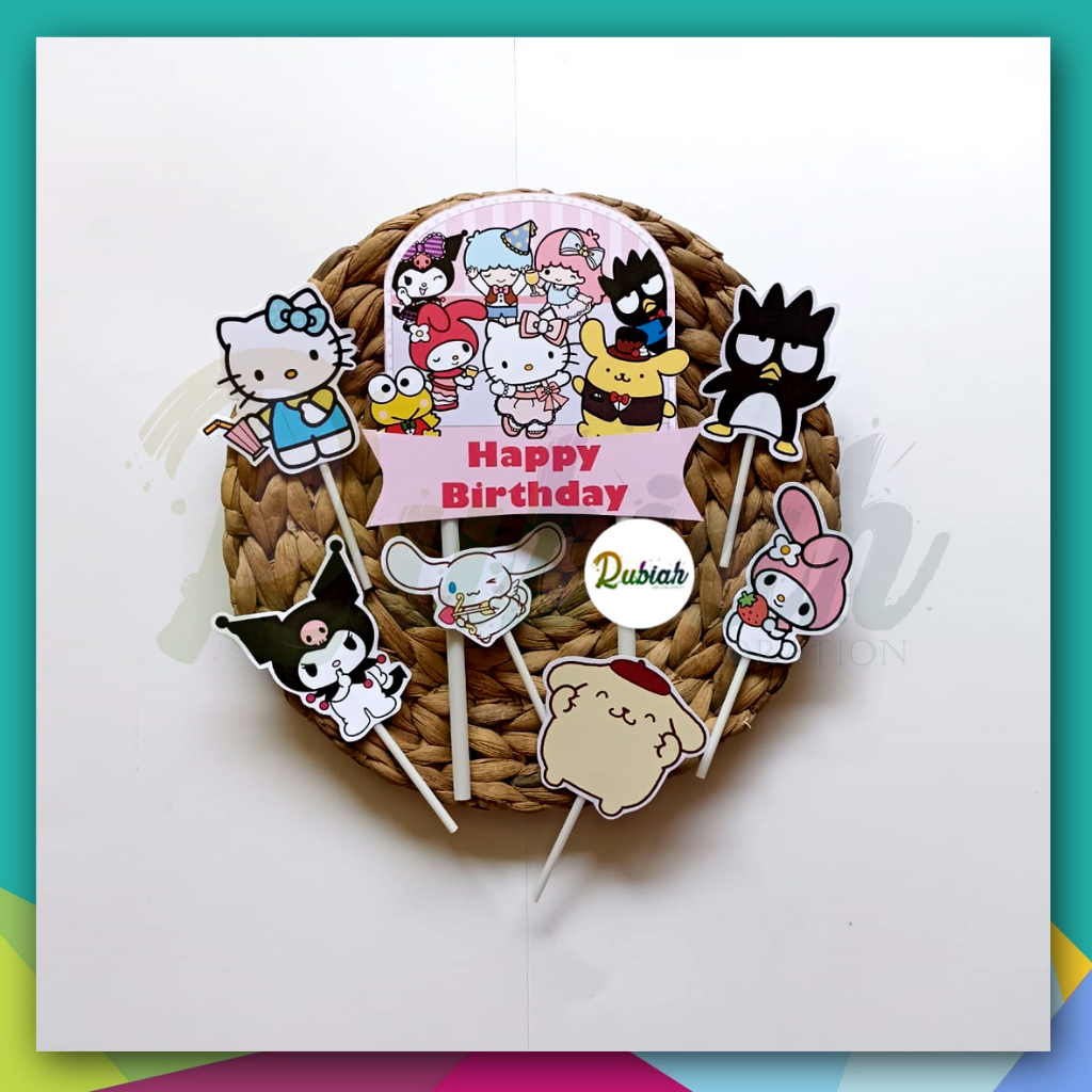 Jual Topper cake karakter 1 set Hiasan Tusukan Kue Tart Ulang Tahun ...