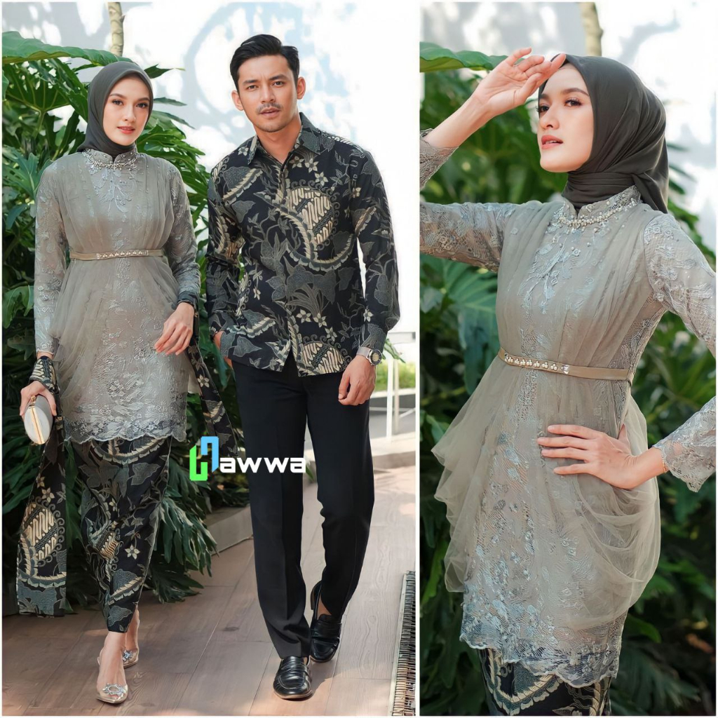 Jual Kebaya Couple Modern Kebaya Wisuda Set Tunik Lamaran Tunangan ...