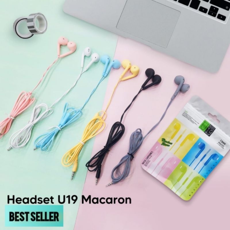 Jual 911 - HF Headset Pure Bass Macaron U19 | Shopee Indonesia
