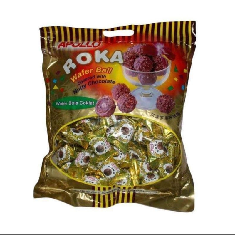 Jual 250g Apollo Roka Wafer Ball & Roka Twins / Wafer Bulat Aneka Rasa ...