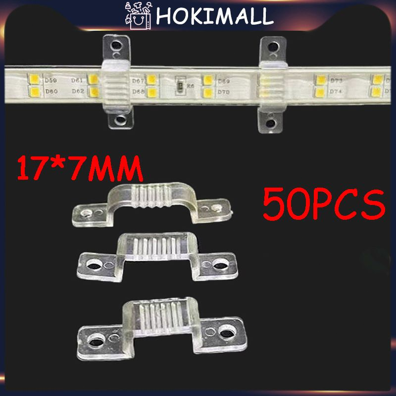 Jual Klem Lampu Led Strip Bening 50pcs Klem Led Strip Transparan 17*7mm ...