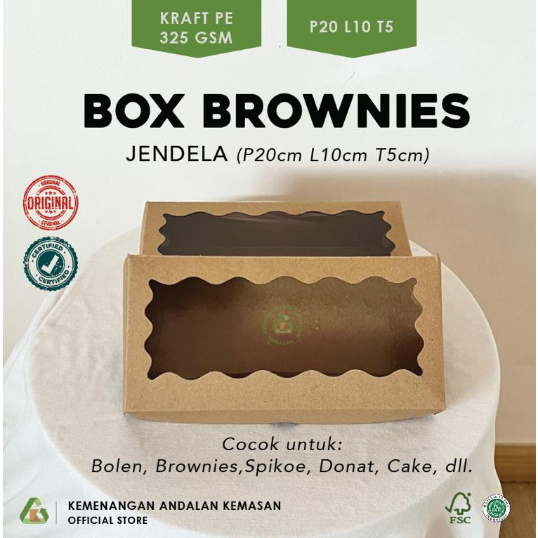Jual Box Brownies Jendela 20x10x5 Dus Brownies Dus Brownis Box Brownis ...
